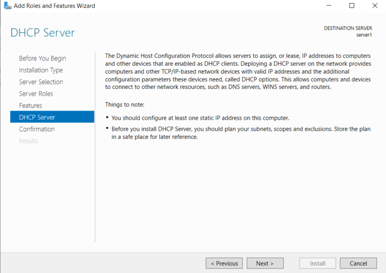 Install and Configure DHCP Server - wintelhive.com